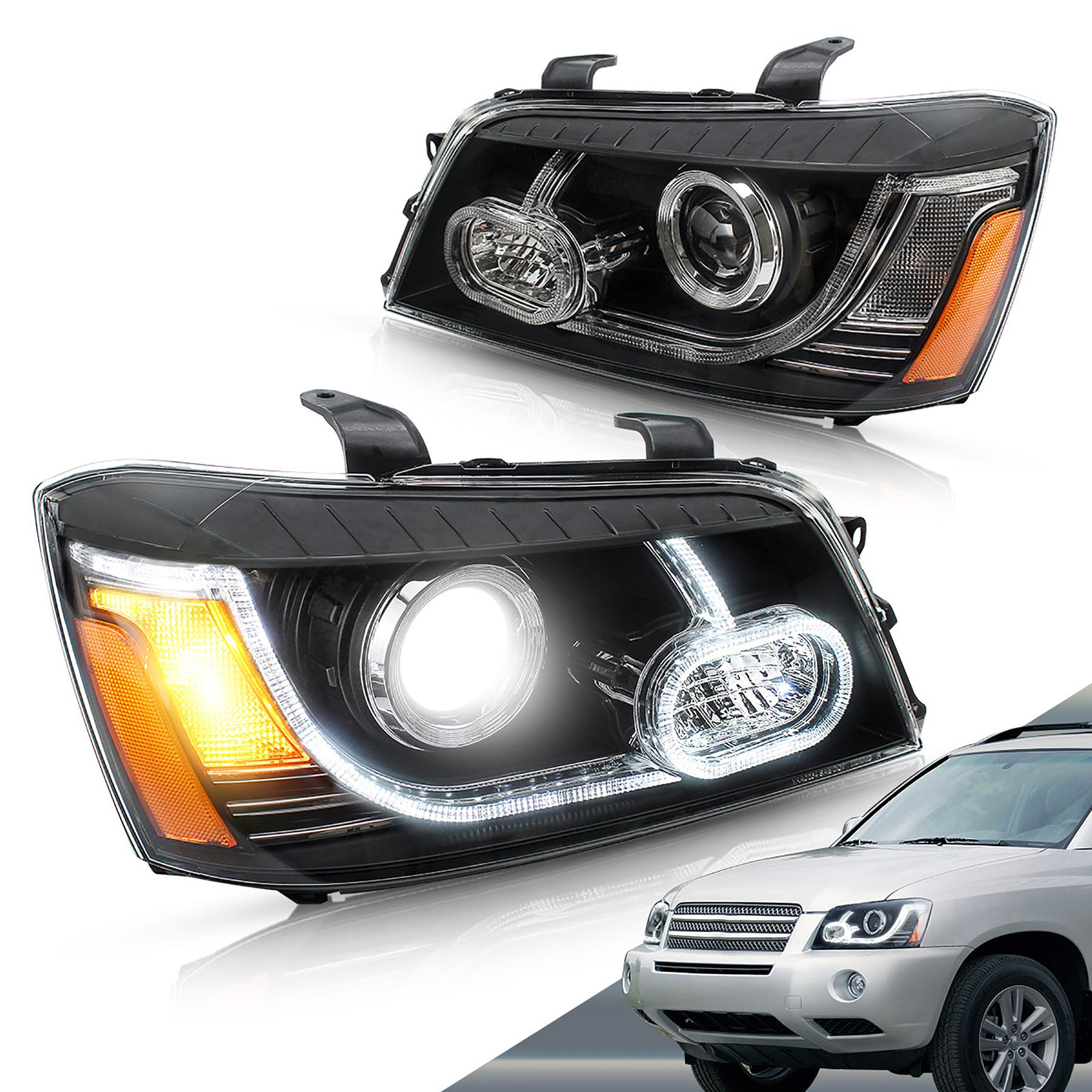 Plug&Play VLAND for Toyota Highlander LED Projector Headlights 2001-20 ...