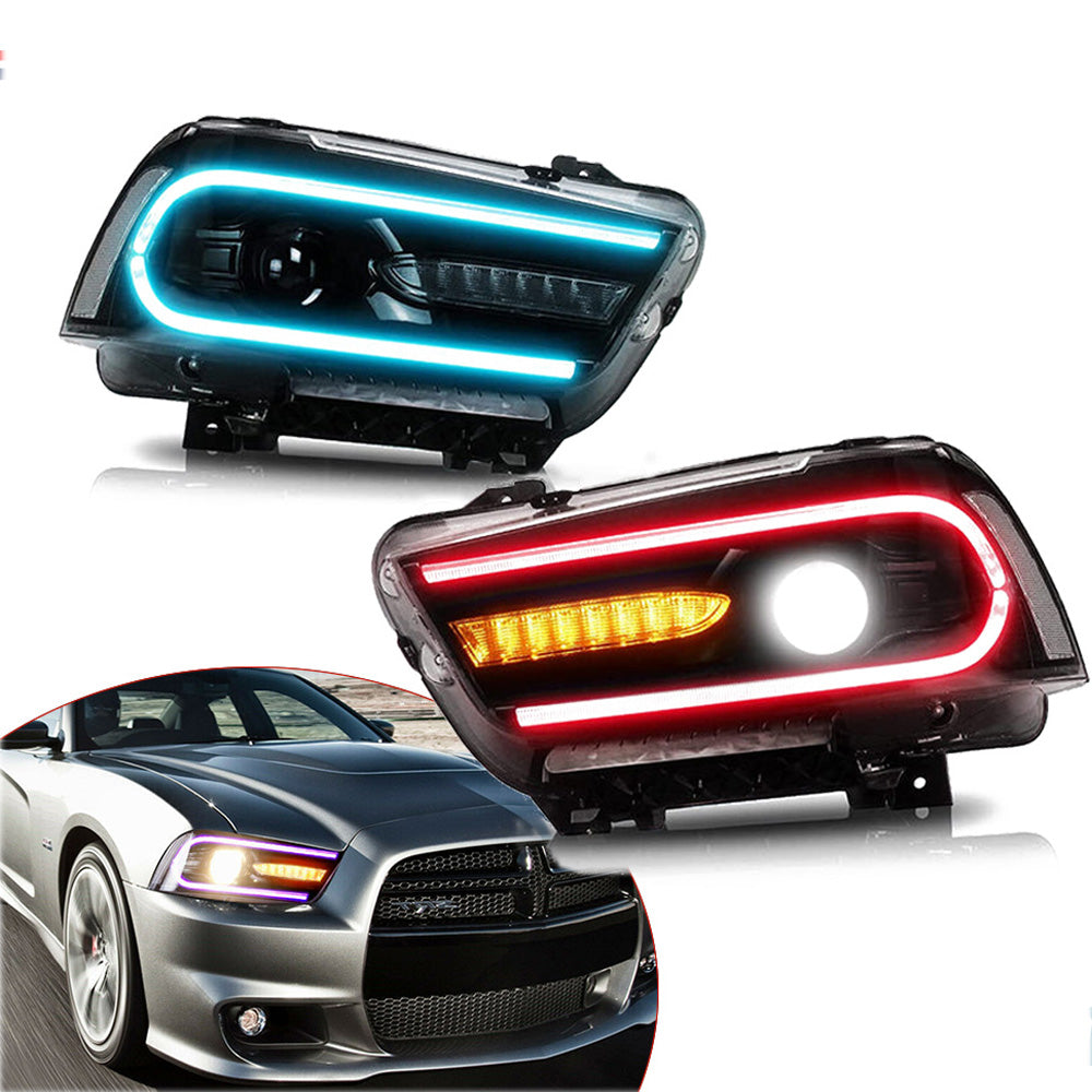 VLAND LED Headlights RGB Color For Dodge Charger 2011-2014 — VLAND Official