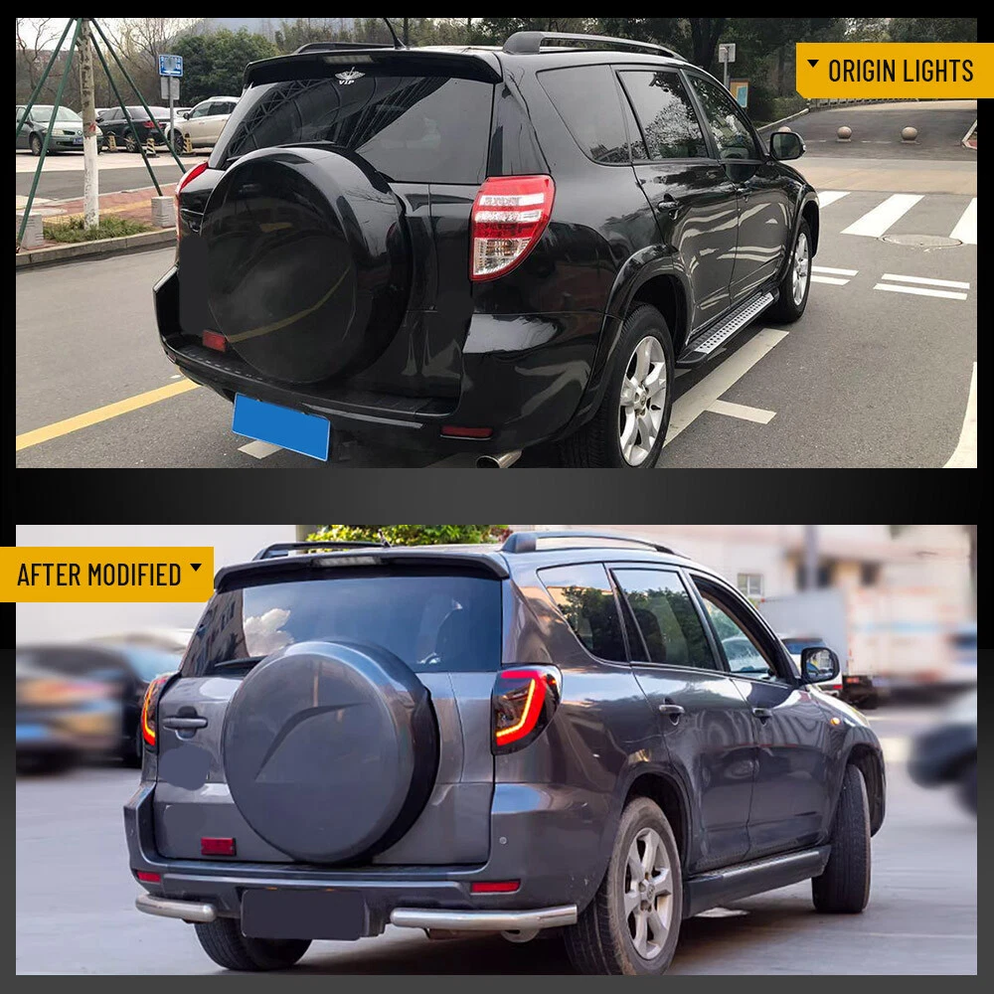 VLAND LED Tail Lights For 2006-2012 Toyota RAV4 W/Start-up & Sequentia ...