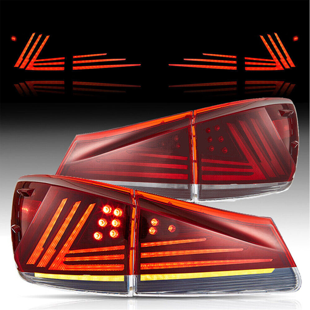 VLAND LED Tail Lights For 2005-2013 Lexus IS250 350 ISF IS300 220d 200 ...