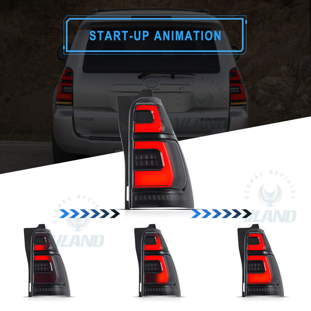 VLAND LED Tail Lights For Toyota 4Runner 2003-09 Rear Lamps w/ Startup ...