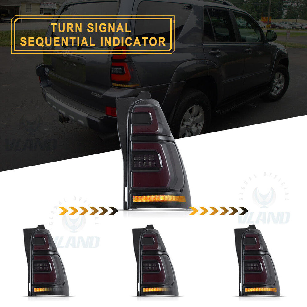 VLAND LED Tail Lights For Toyota 4Runner 2003-09 Rear Lamps w/ Startup ...