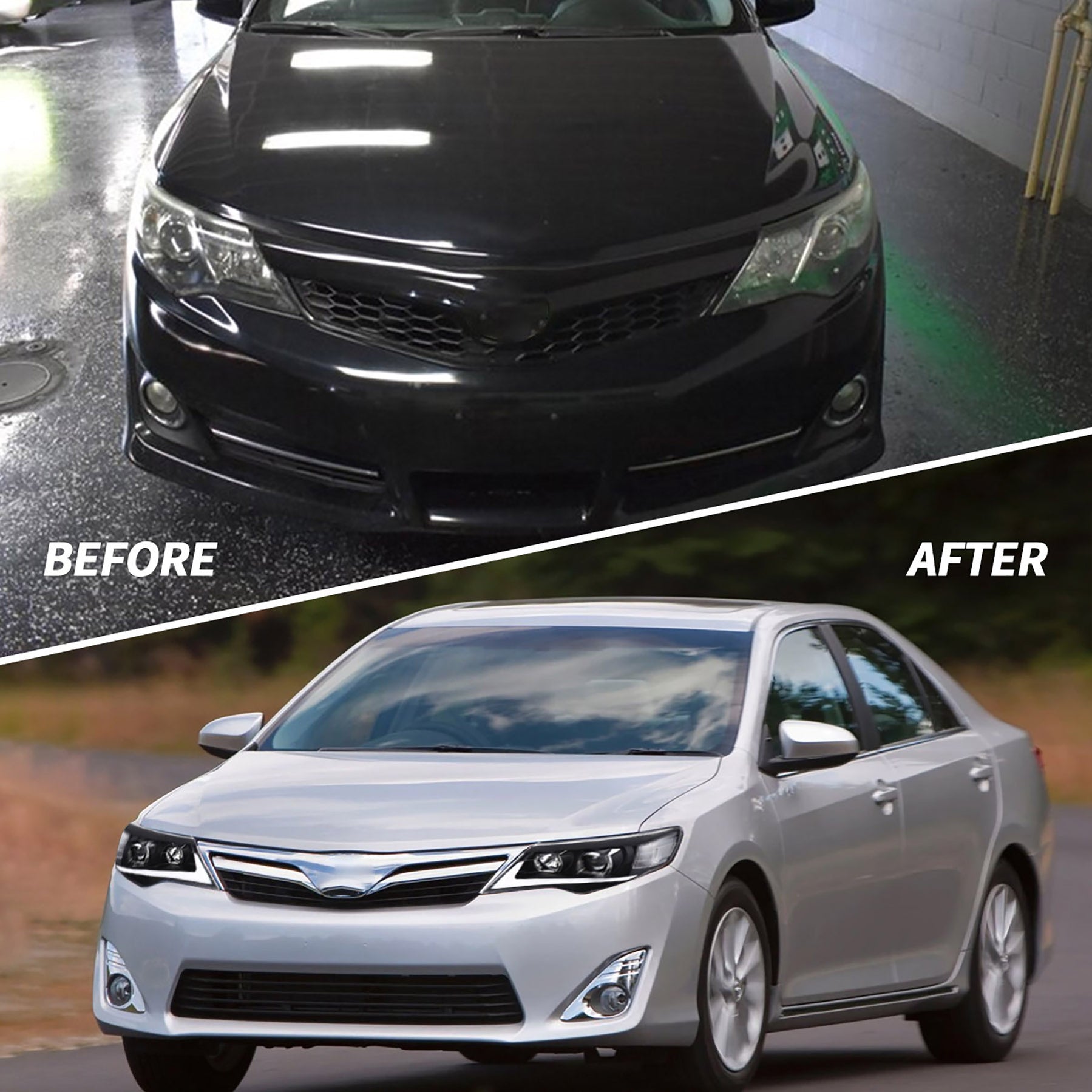 Plug&Play VLAND Projector Headlights For Toyota Camry 2012-2014（Fit Fo ...