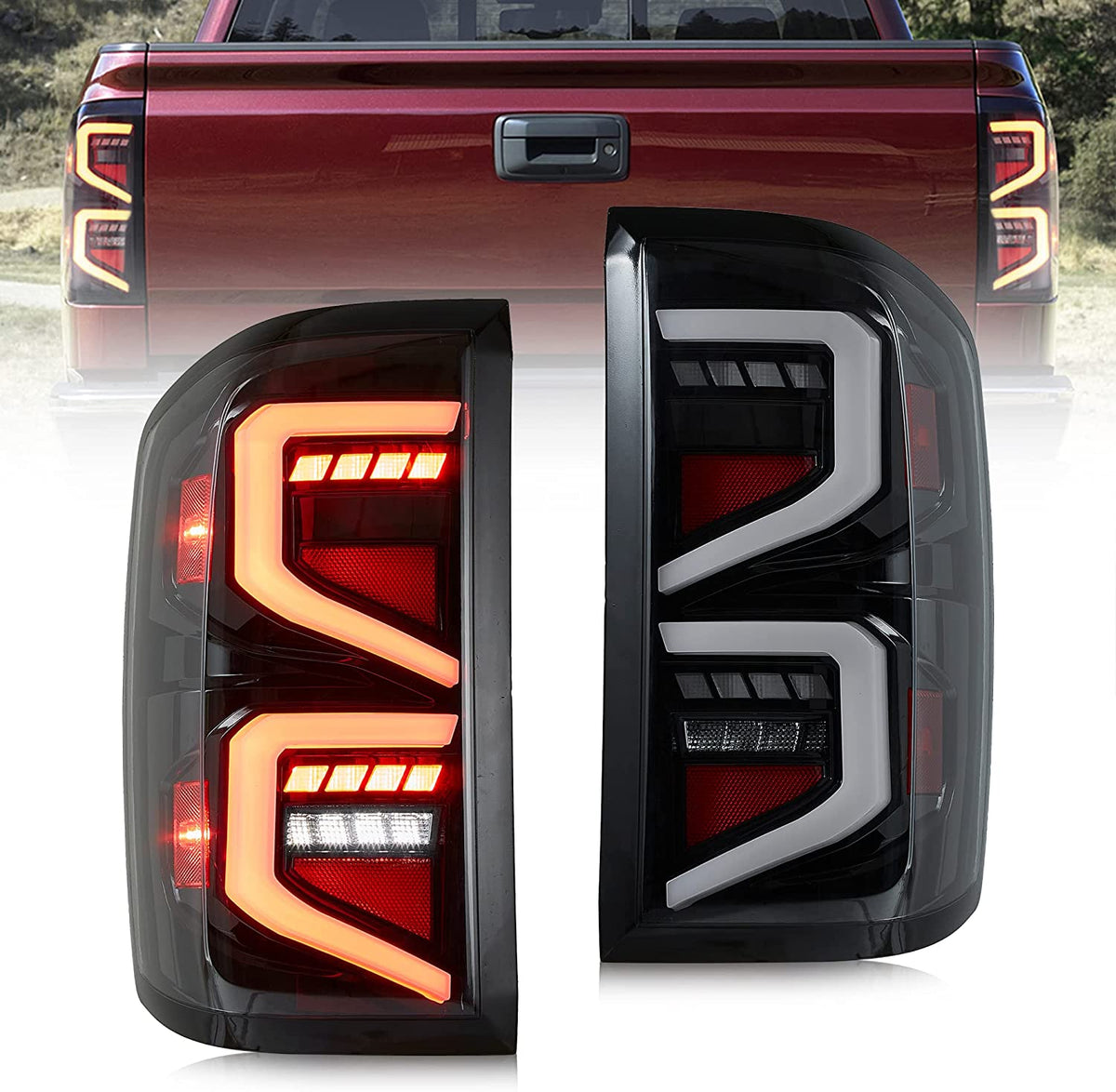 VLAND LED Tail lights For Chevrolet Silverado 1500 2500HD 3500HD 2014 ...