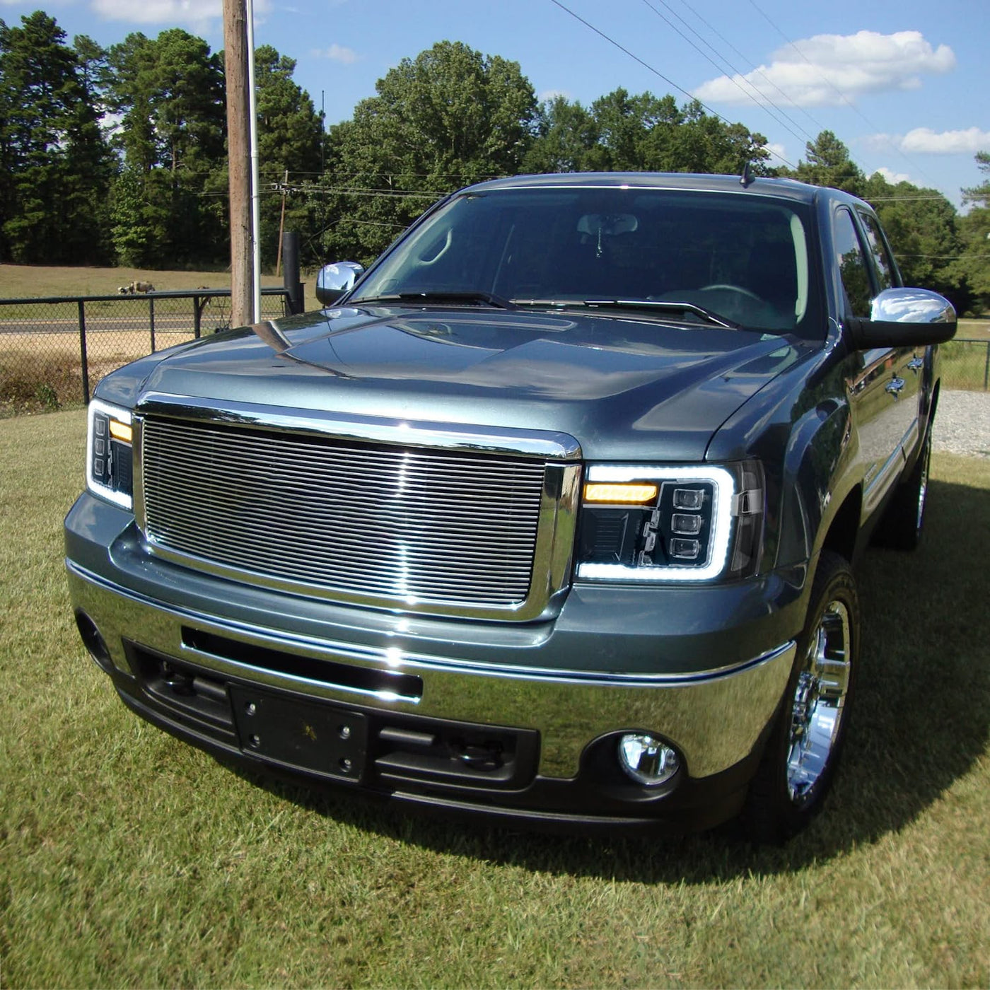 VLAND LED Projector Headlights For 2007-2013 GMC Sierra 1500 2500HD 35 ...