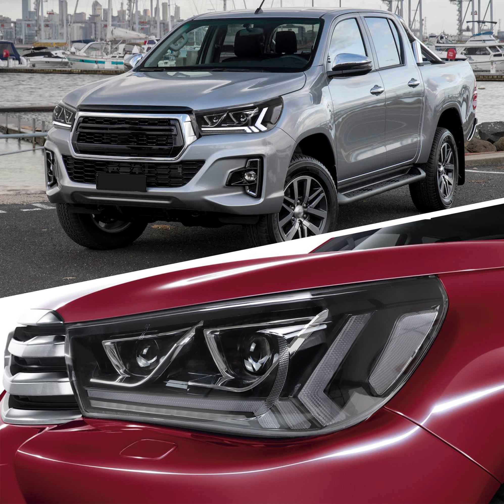 VLAND LED Headlights For Toyota Hilux Vigo Revo 2015-2020 8th Gen ...