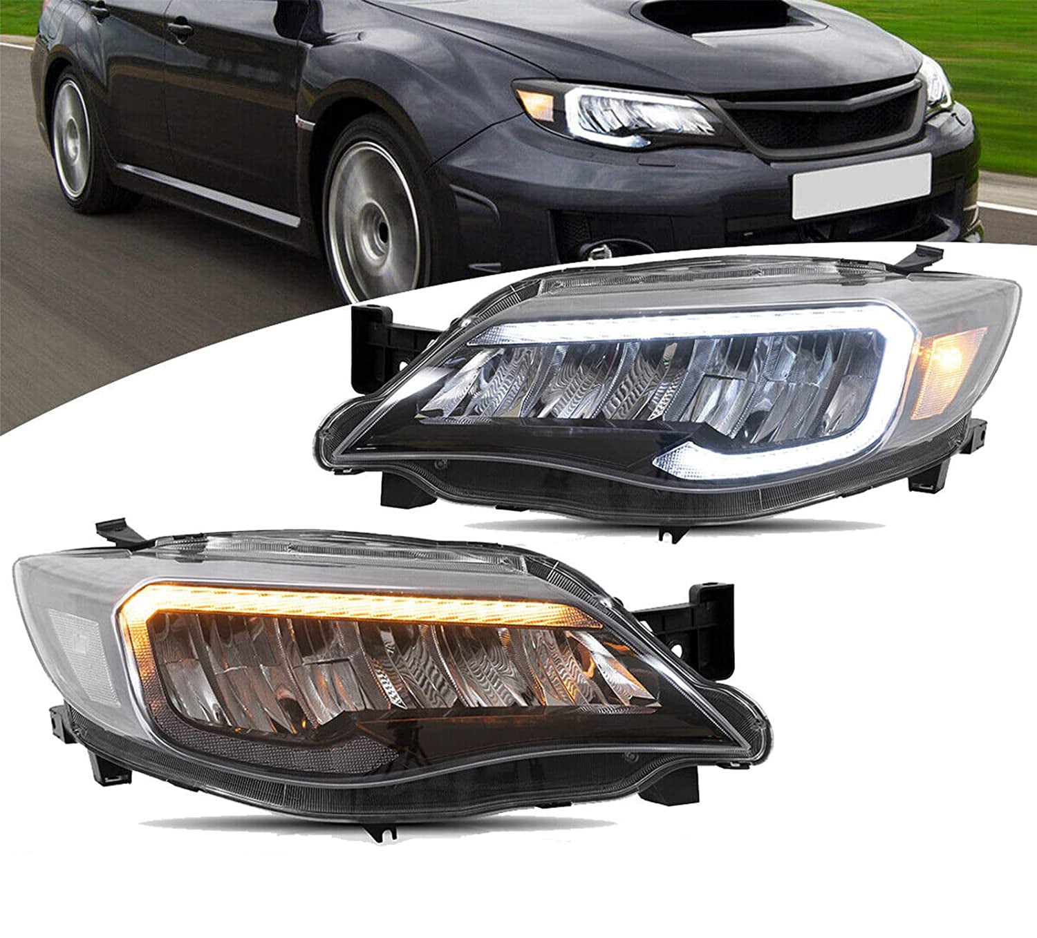 Plug&Play VLAND LED Headlights For Subaru Impreza WRX STI 2008-2014 ...