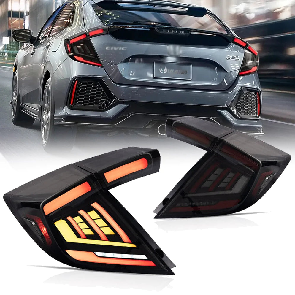 VLAND Tail Lights For Honda Civic Hatchback LX Sport EX 2016-2021 [5 D ...