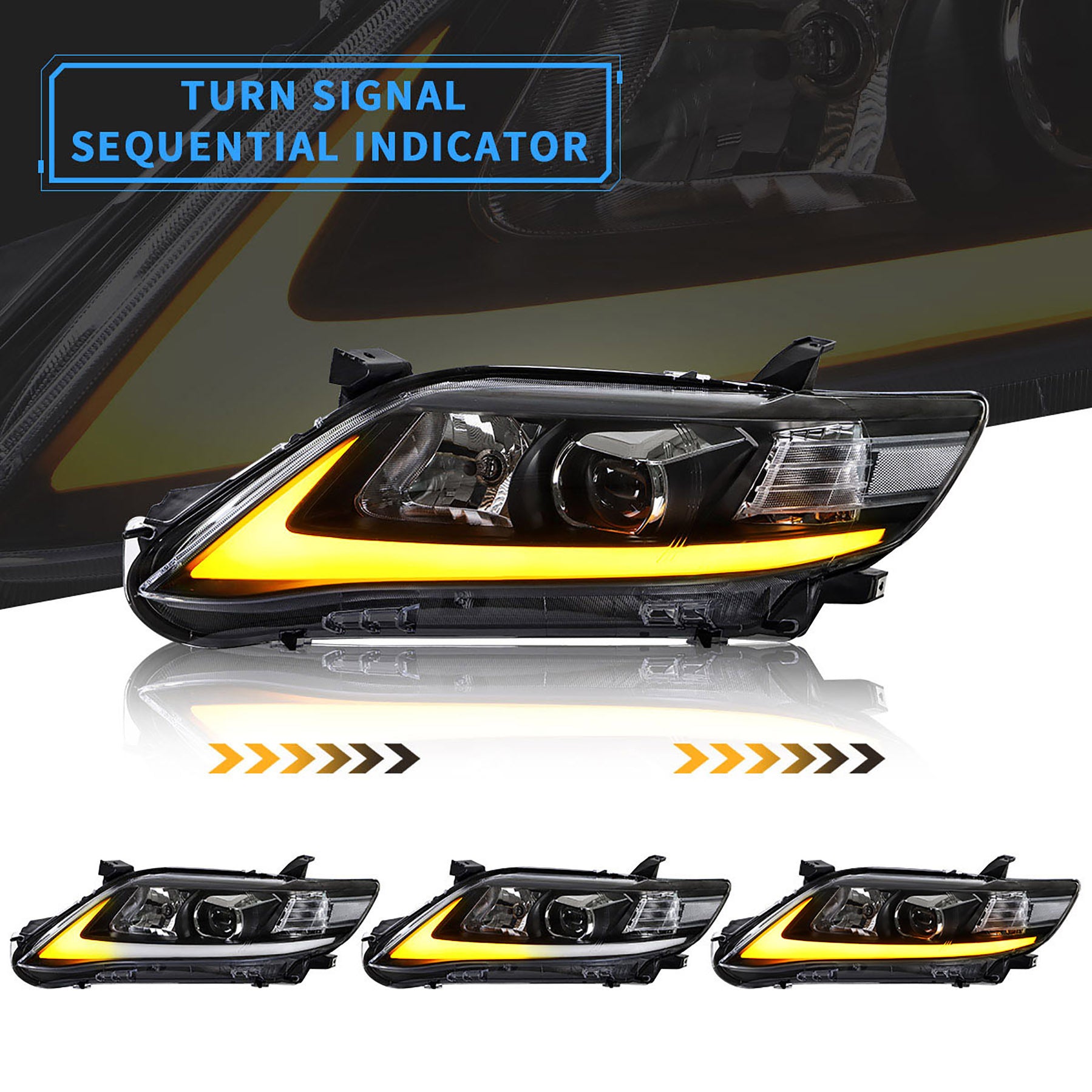 VLAND Led Projector Headlights For 2009-2011 Toyota Camry U.S. Edition ...