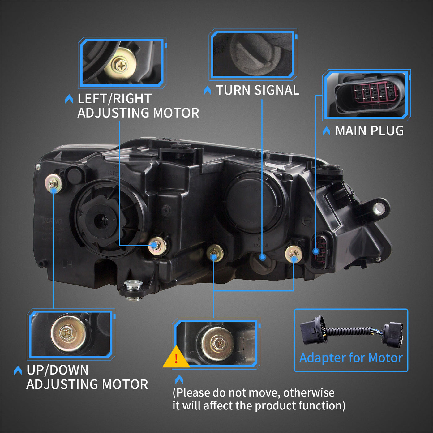 VLAND Dual Beam Headlights For Volkswagen Jetta / Sagitar 2011-2018 ...