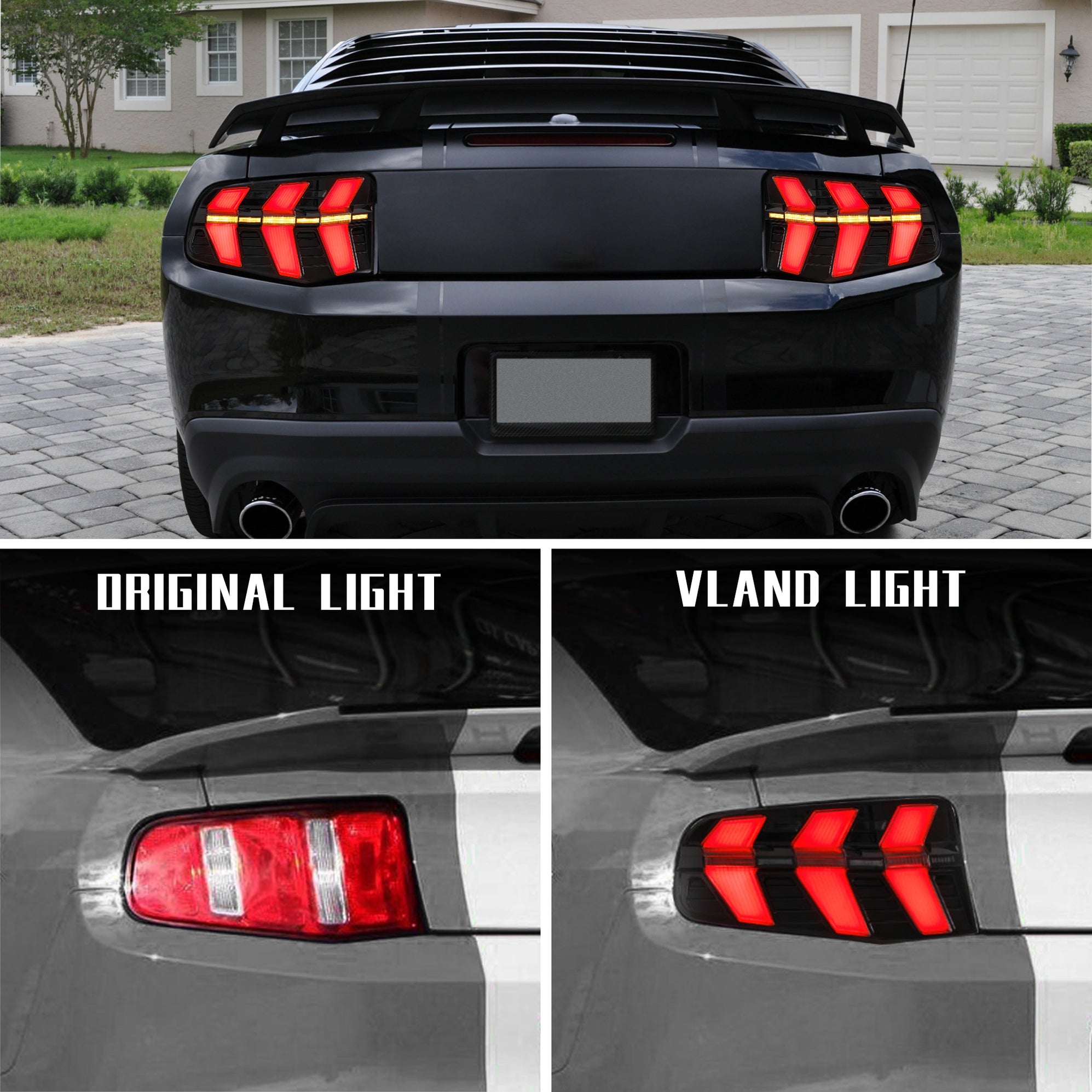 VLAND Full LED 7-Model Tail Lights For Ford Mustang 2010 2011 2012 ...