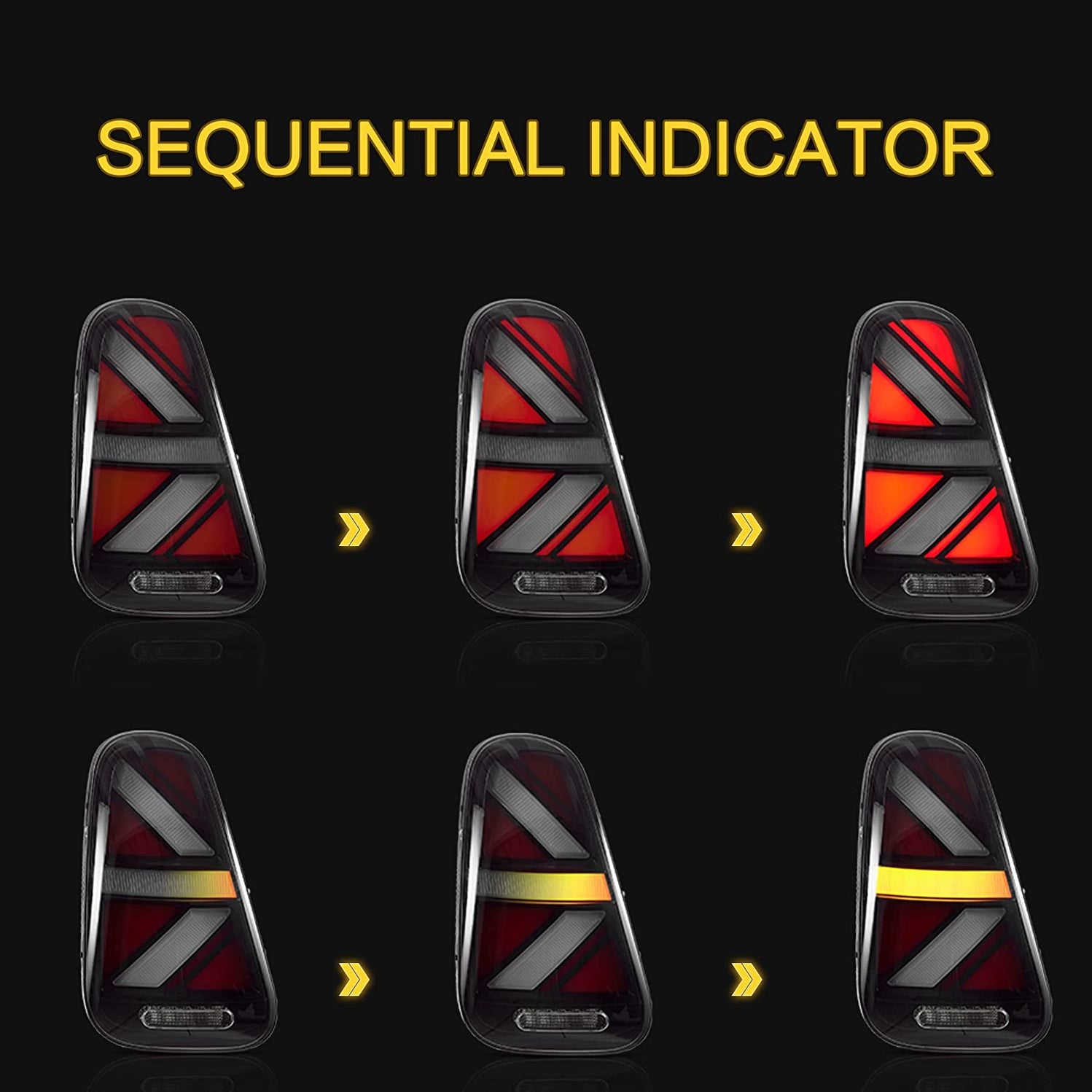 VLAND Full LED Tail lights For BMW Mini Cooper R50 R52 R53 2001-2006 W ...