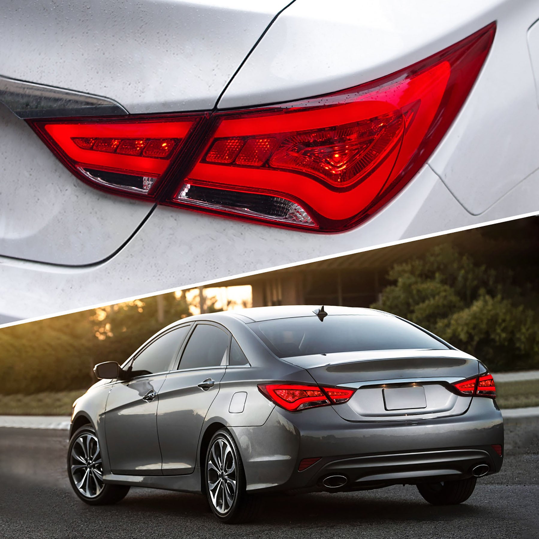 VLAND Full LED Tail Lights For 2011-2014 Hyundai Sonata 6th Gen Sedan ...