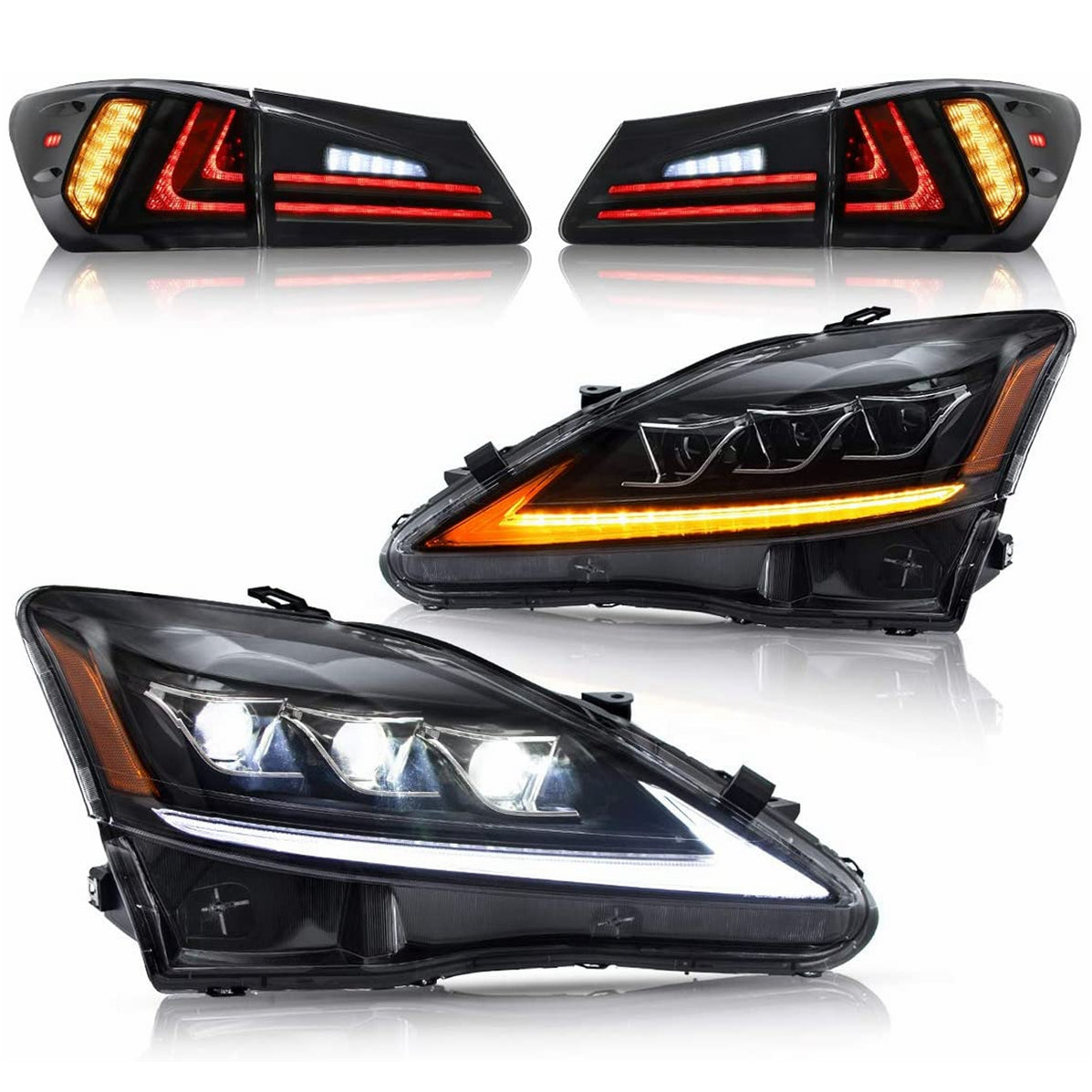 VLAND Full LED Headlights And Taillights For Lexus IS250 IS350 ISF 200 ...