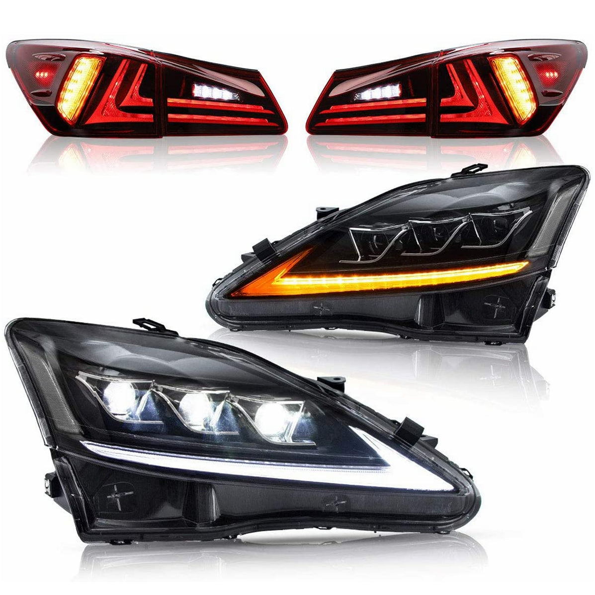 VLAND Full LED Headlights And Taillights For Lexus IS250 IS350 ISF 200 ...