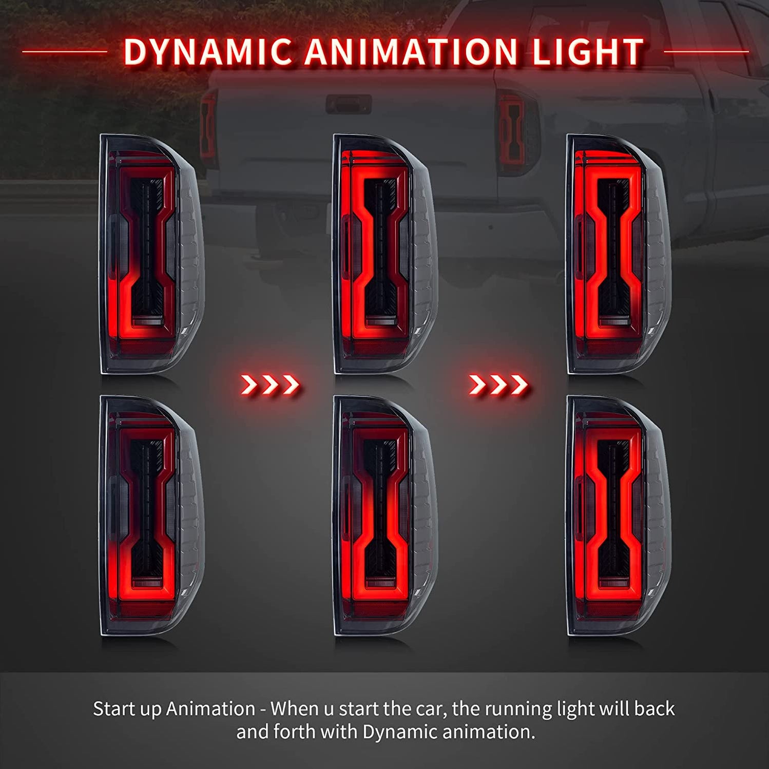 Plug&Play VLAND LED Tail Lights For TOYOTA Tundra 2014-2020 With Start ...