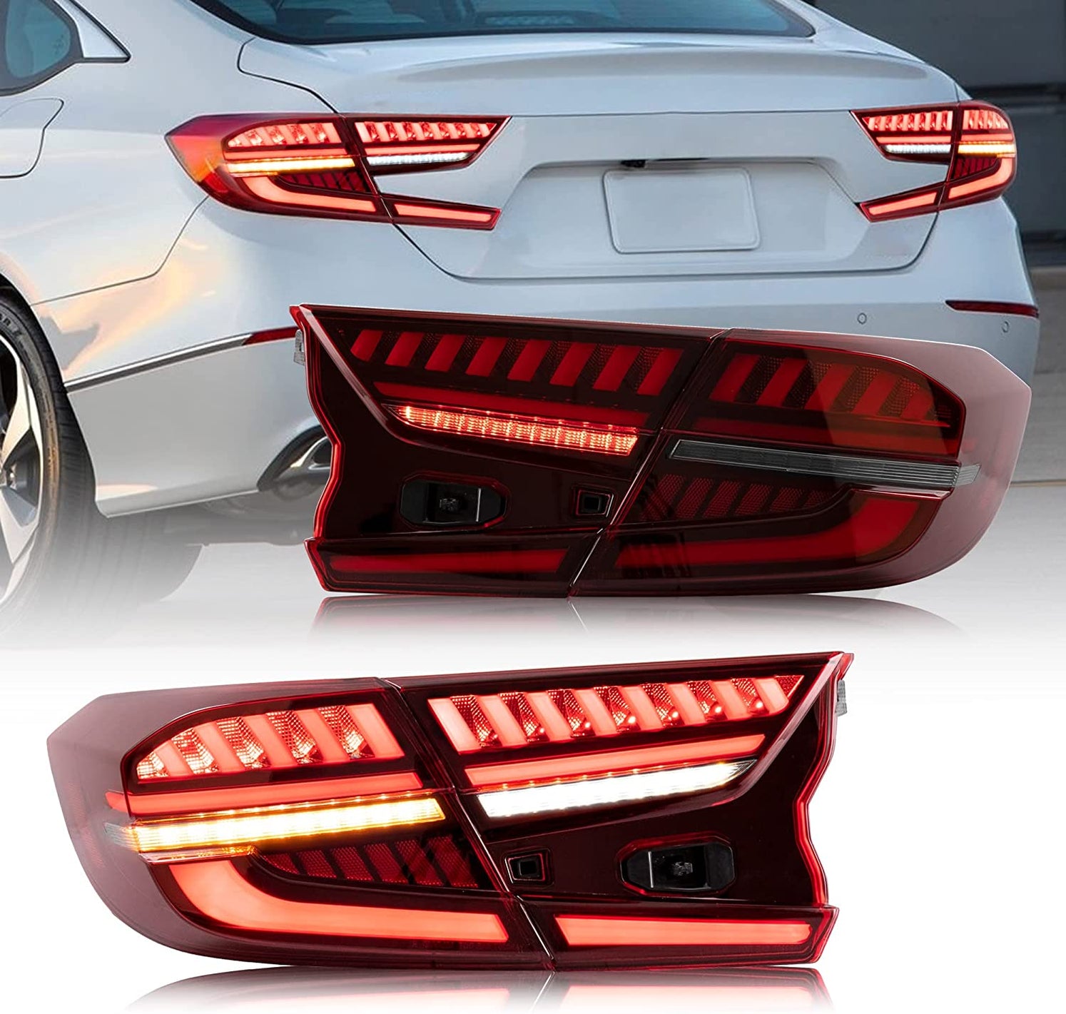VLAND LED Tail Lights For Honda Accord 10th Gen 2018-2022 With Scannin ...