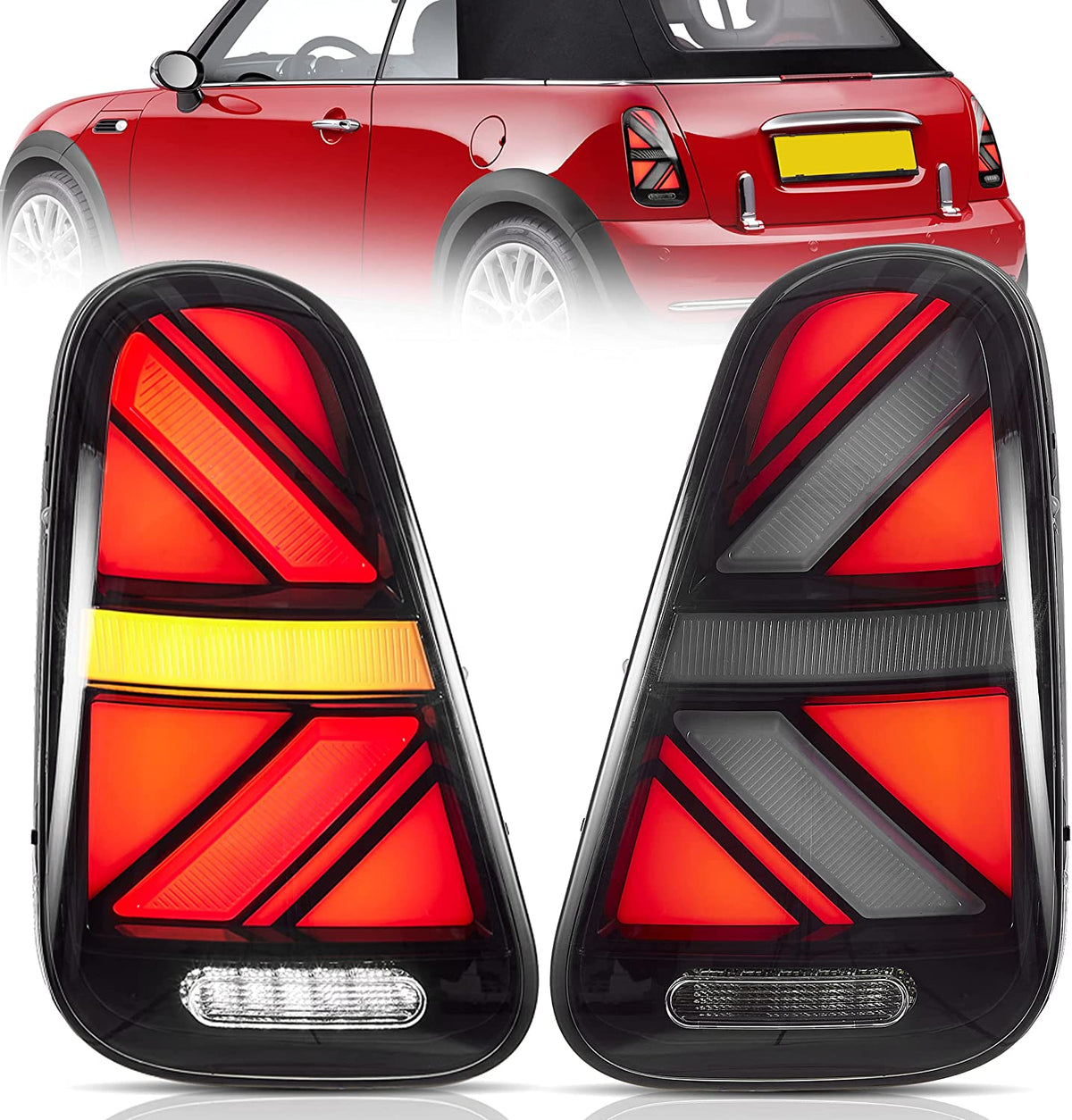 VLAND Full LED Tail lights For BMW Mini Cooper R50 R52 R53 2001-2006 W ...
