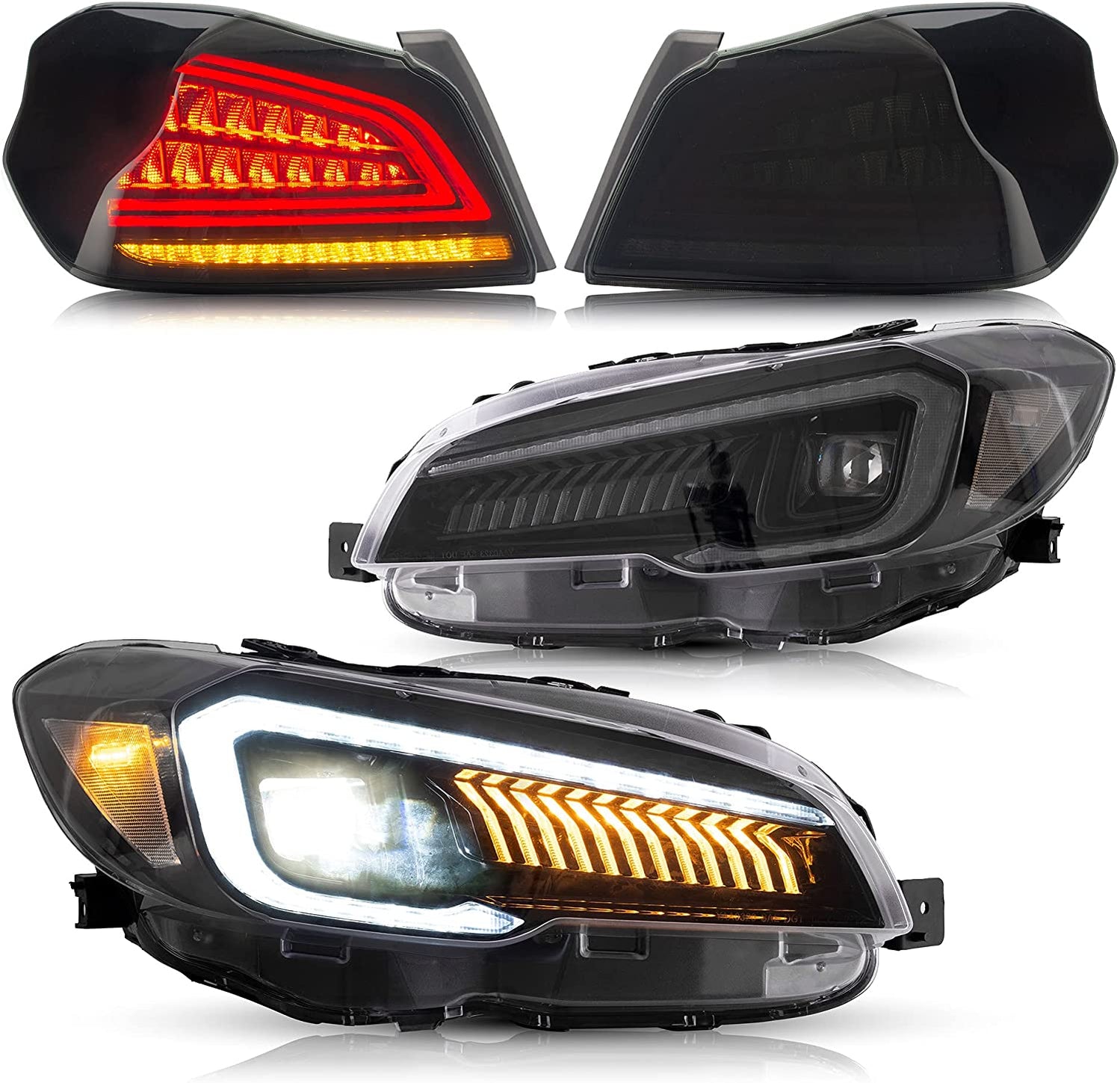 VLAND LED Headlights & Tail Lights For 2015 -2017 Subaru WRX Limited ...