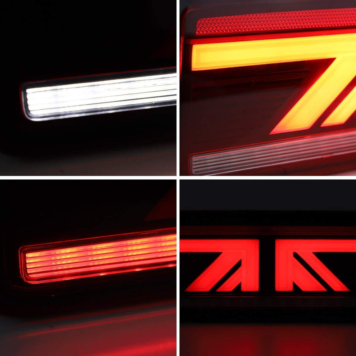 VLAND for Suzuki Jimny LED Rear Lights 2019-up Smoked / Red Clear ABS ...
