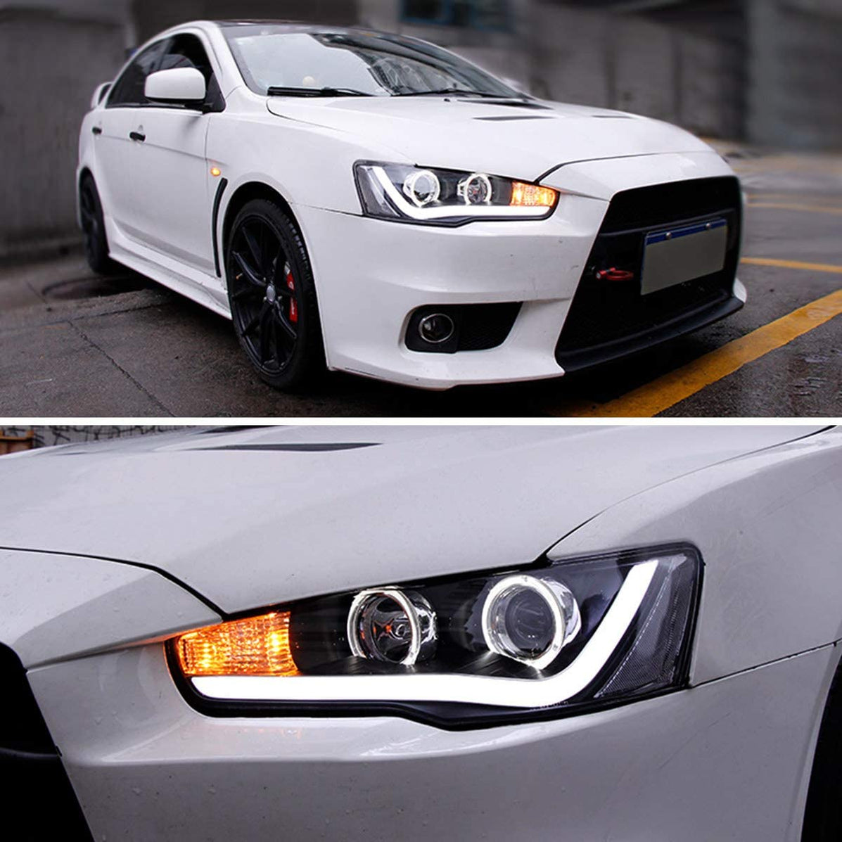 VLAND Projector Headlights for Mitsubishi Lancer EVO X 2008-2018 ...