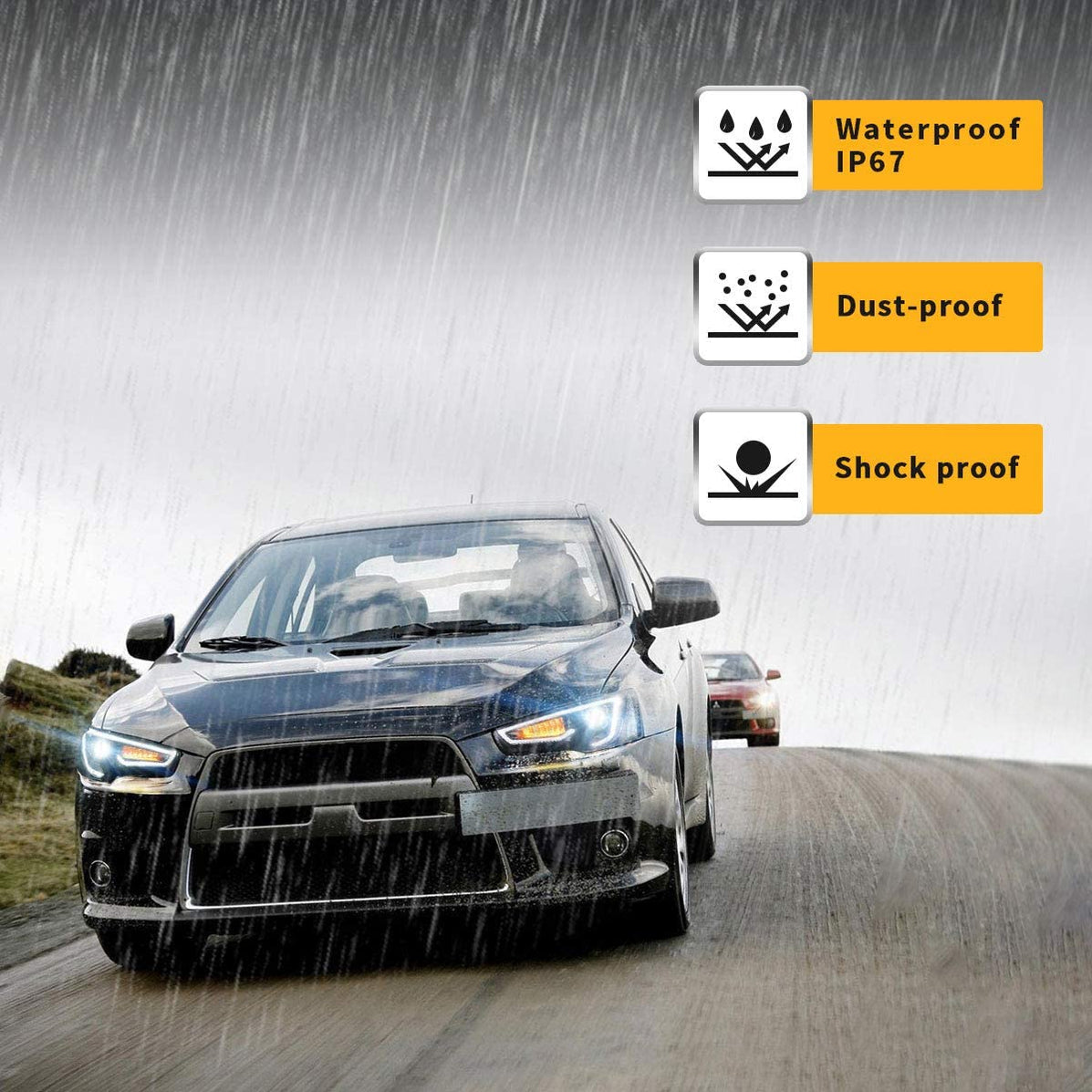 VLAND Dual Beam Projector Headlights for Mitsubishi Lancer EVO X 2008 ...