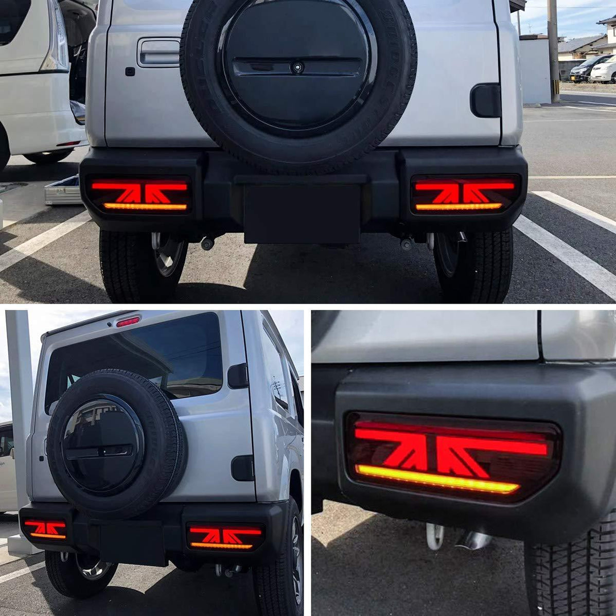 VLAND for Suzuki Jimny LED Rear Lights 2019-up Smoked / Red Clear ABS ...