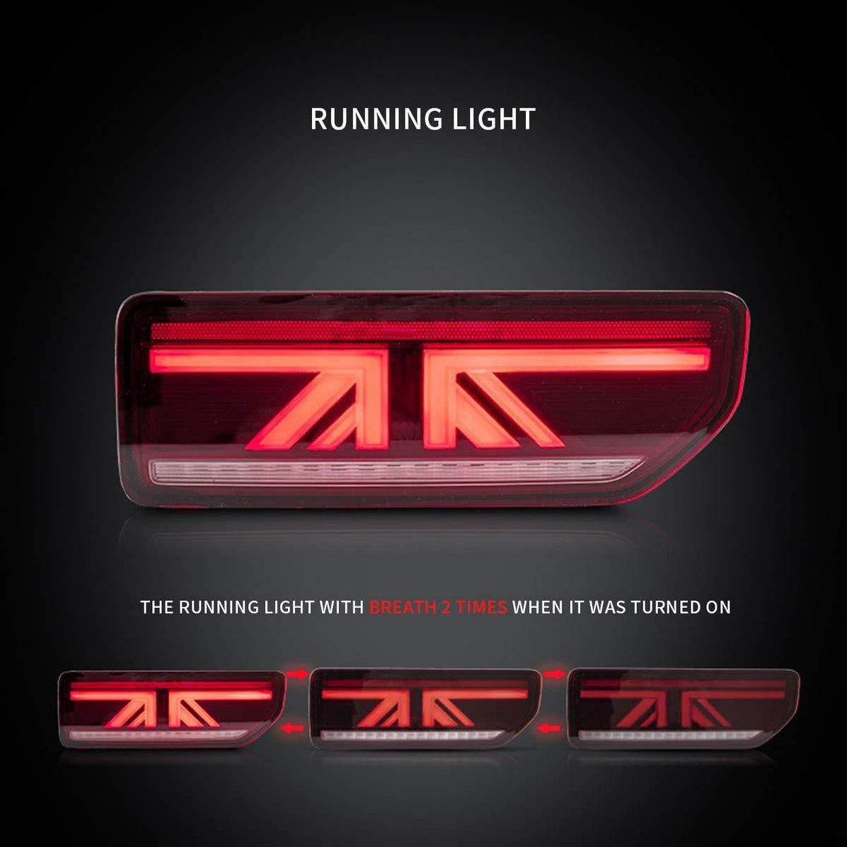 VLAND for Suzuki Jimny LED Rear Lights 2019-up Smoked / Red Clear ABS ...