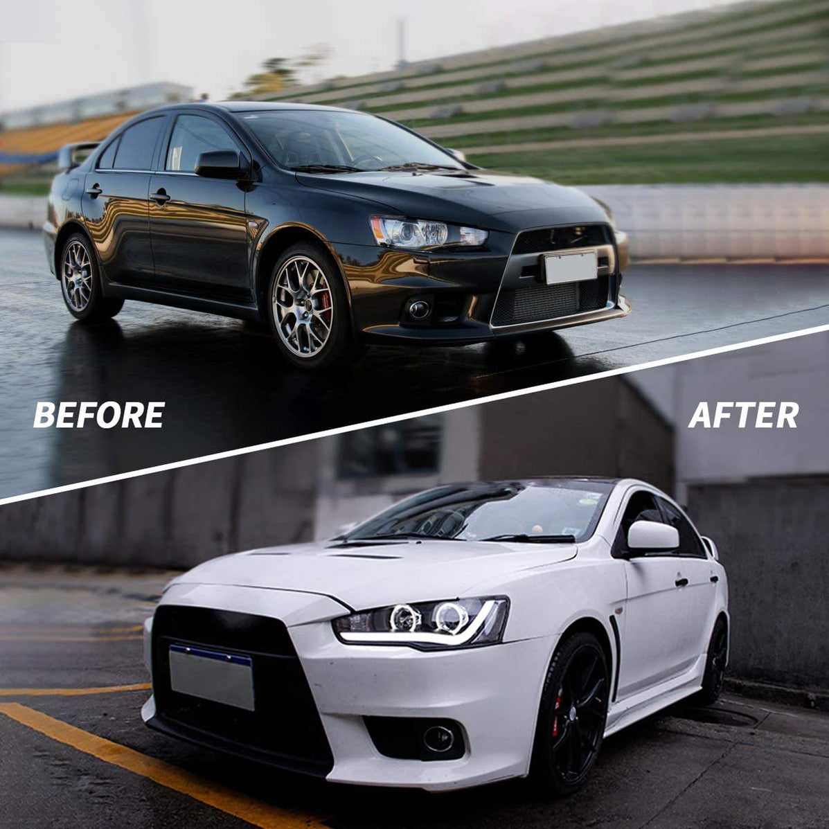 VLAND Projector Headlights for Mitsubishi Lancer EVO X 2008-2018 ...